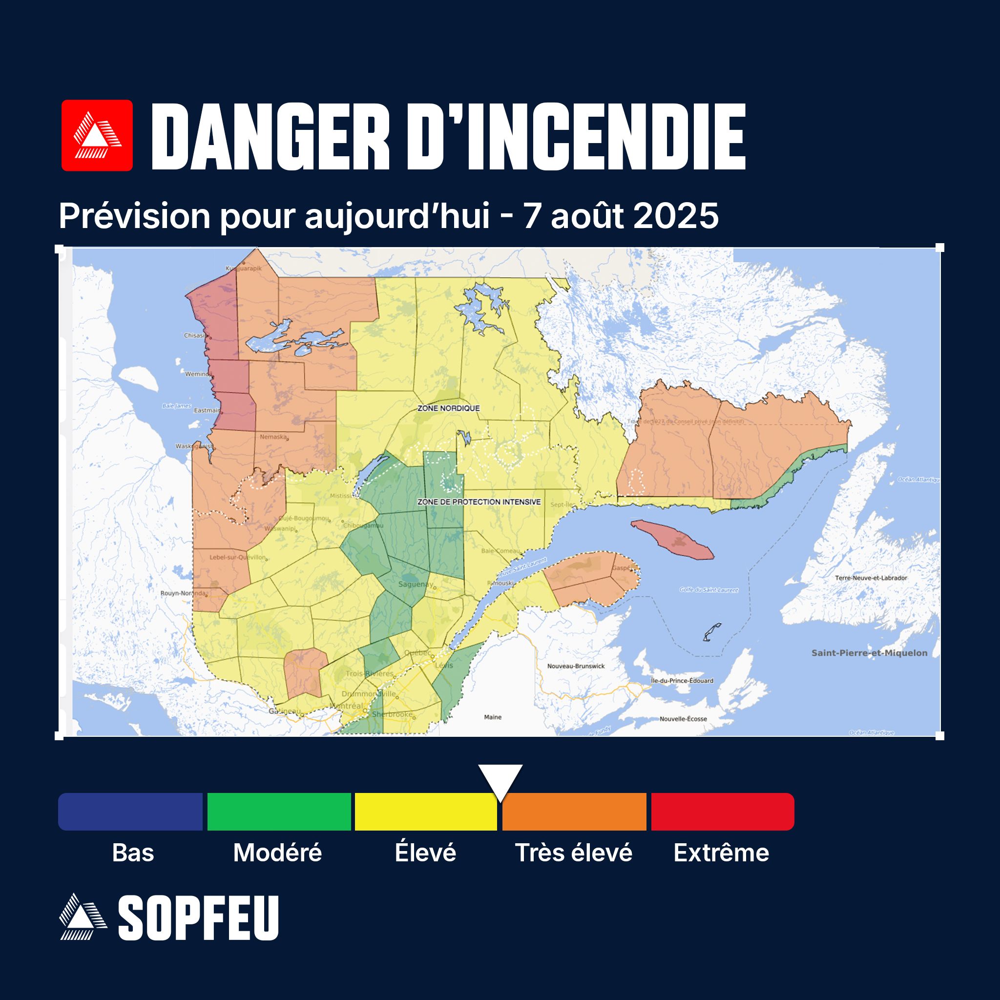 Le danger d’incendie varie d’élevé à extrême dans plusieurs régions du ...